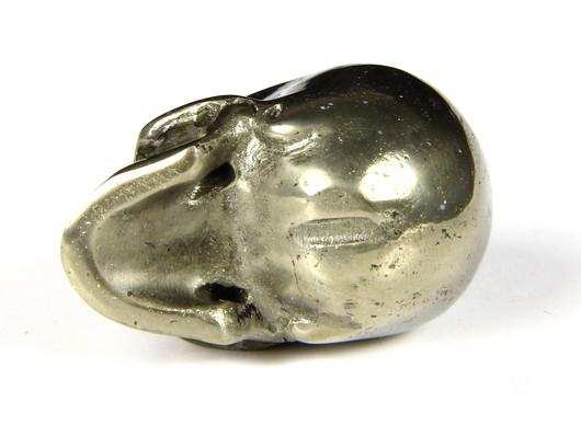 1.1" Pyrite Carved Crystal Skull, Realistic - Skullis Gemstone ...
