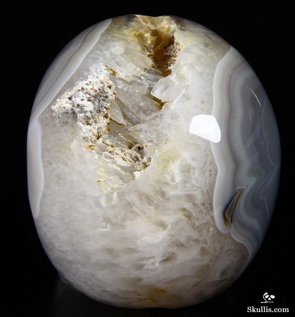 Unique Geode Huge 5.2" Agate Carved Crystal Skull - Skullis Gemstone ...