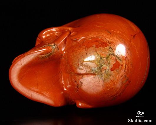 2.0" Red Jasper Carved Crystal Skull, Realistic - Skullis Gemstone ...