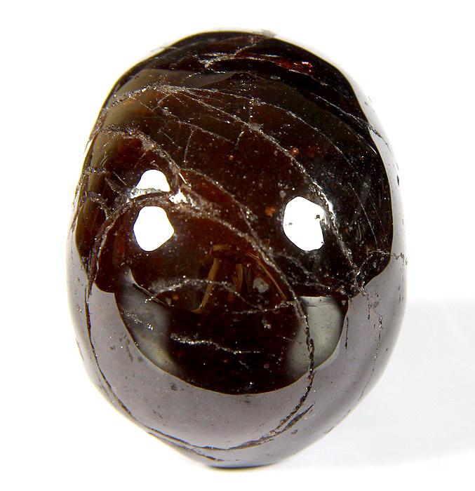 Gemstone 1.9" Garnet Carved Crystal Skull, Realistic - Skullis Gemstone ...