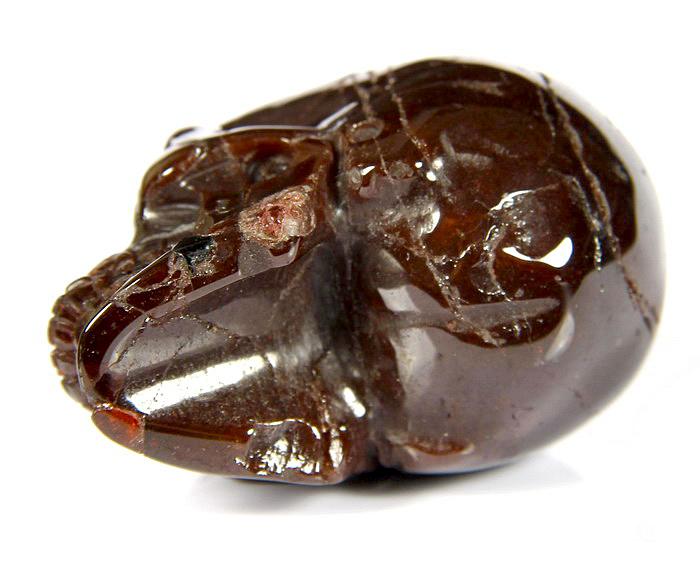 Gemstone 1.9" Garnet Carved Crystal Skull, Realistic - Skullis Gemstone ...