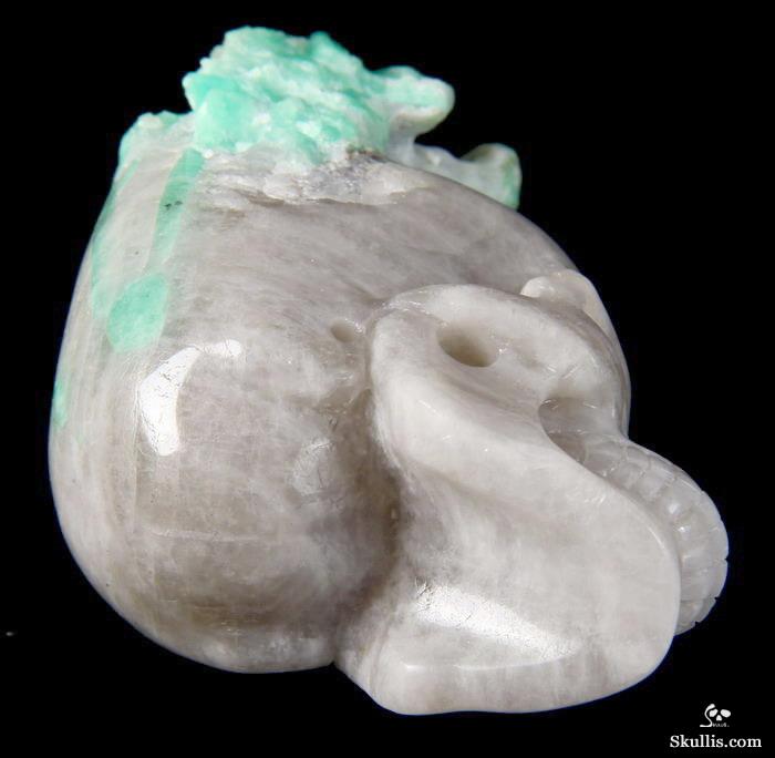 Gemstone 2.6" Emerald Carved Crystal Skull - Skullis Gemstone & Crystal ...