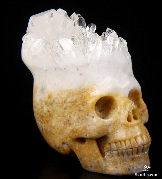 Nice 2.6" Quartz Druse Carved Crystal Skull - Skullis Gemstone ...
