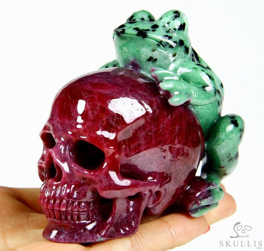 Awesome Nice Gemstone Huge 3.5" Ruby Zoisite Carved Crystal Skull ...