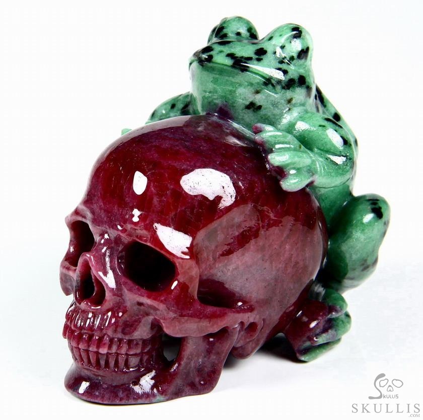 Awesome Nice Gemstone Huge 3.5" Ruby Zoisite Carved Crystal Skull ...