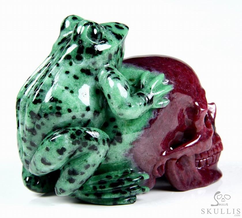 Awesome Nice Gemstone Huge 3.5" Ruby Zoisite Carved Crystal Skull ...
