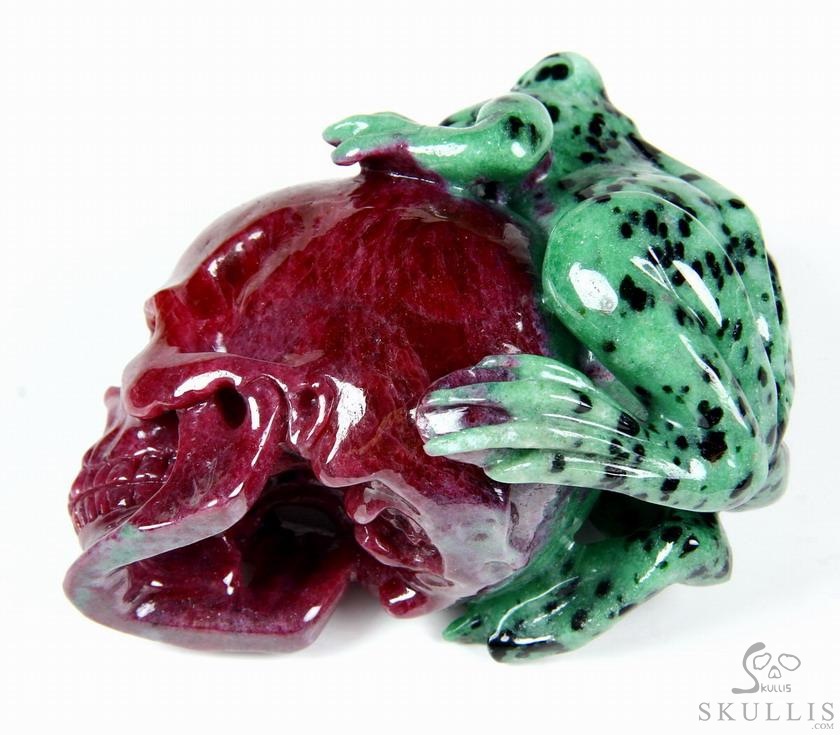 Awesome Nice Gemstone Huge 3.5" Ruby Zoisite Carved Crystal Skull ...