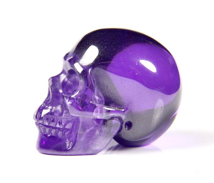 1.3" Cubic Zirconia Carved Crystal Skull, Realistic, Crystal Healing ...