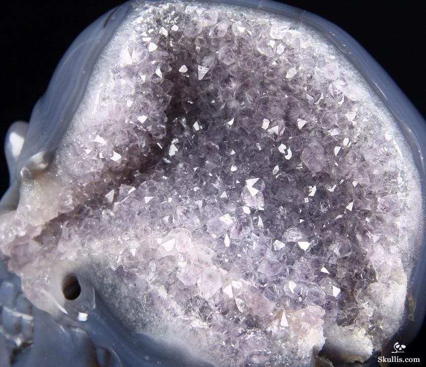 Nice Huge 5.1" Amethyst Geode Agate Carved Crystal Skull - Skullis ...