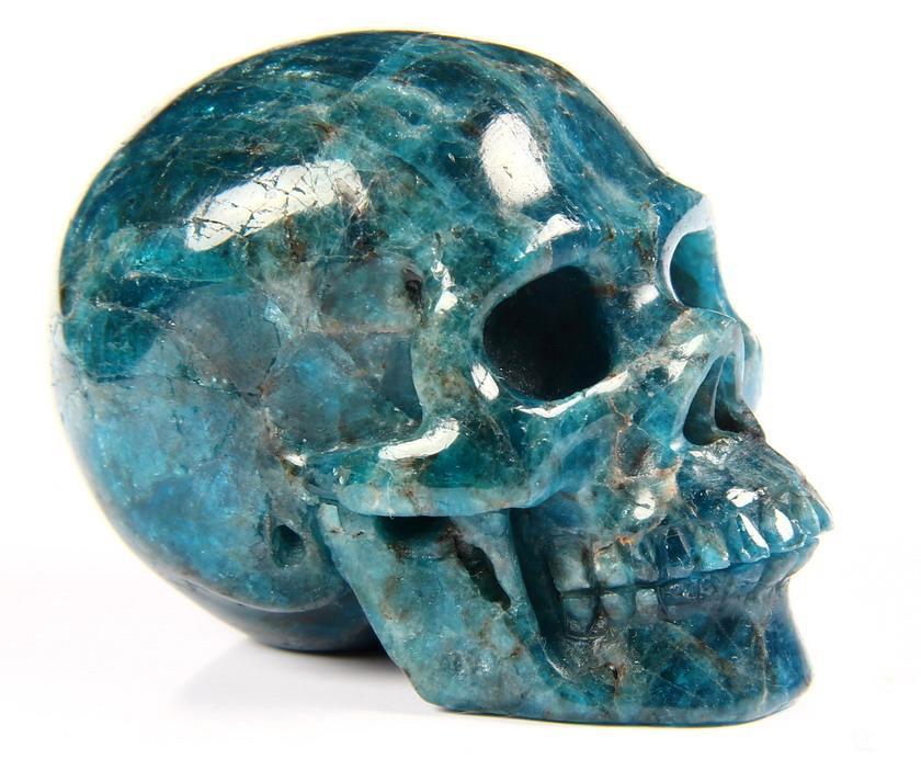 Gemstone 2.0" Kyanite Carved Crystal Skull, Realistic - Skullis ...