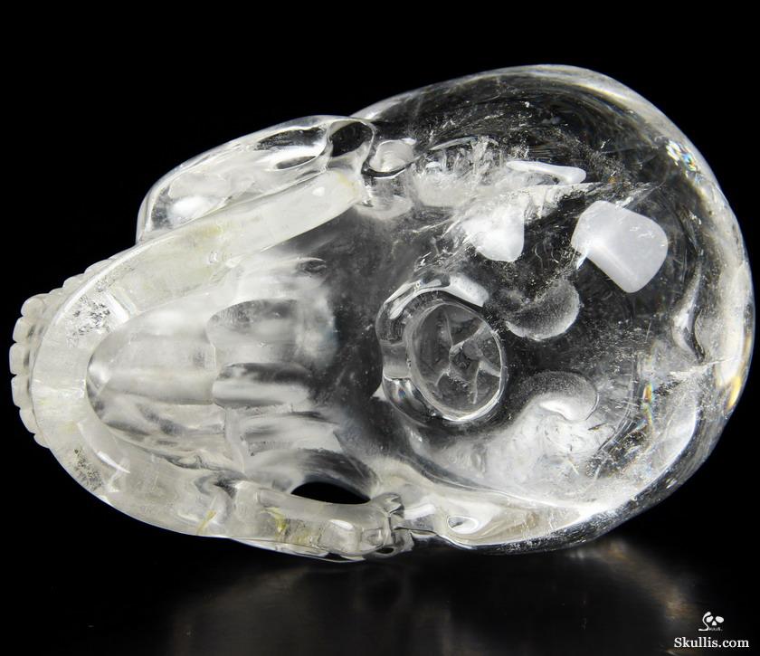 Clear Huge 5.2" Quartz Rock Crystal Carved Crystal Skull, Super ...