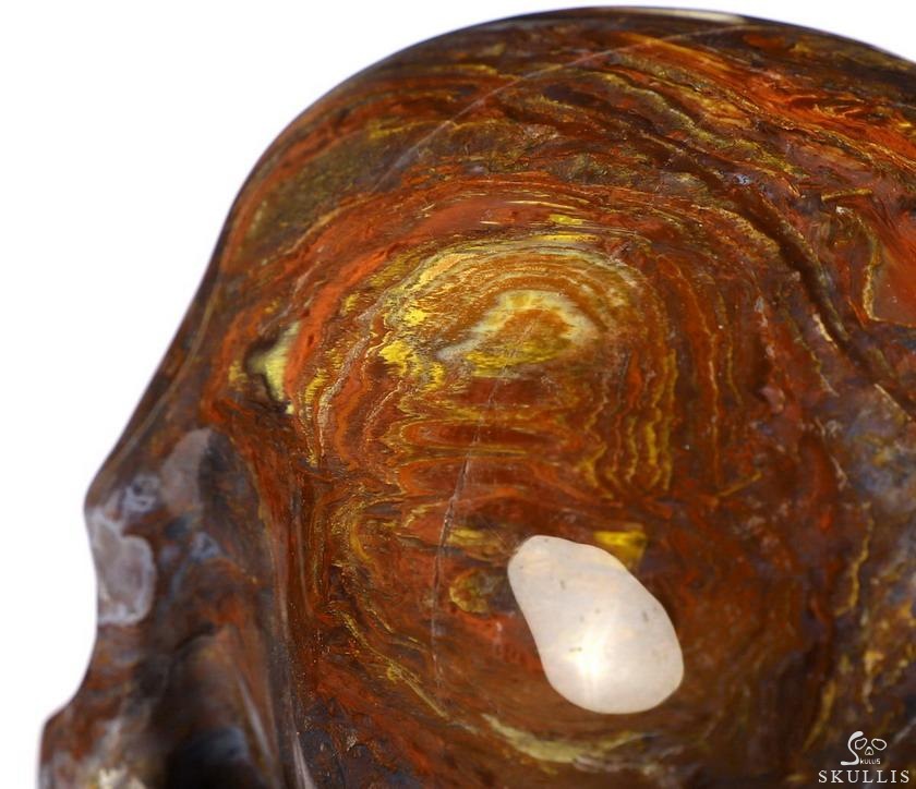 Gemstone 5.0" Red Pietersite Carved Crystal Skull,Super Realistic ...