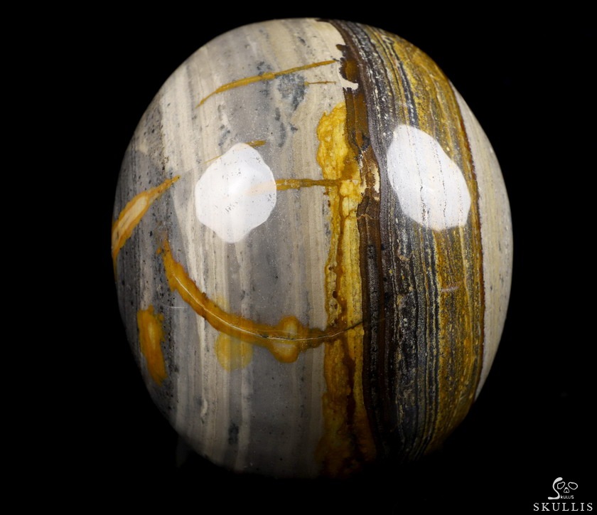 Huge 5.1" Polychrome Jasper Carved Crystal Skull,Realistic, Crystal ...