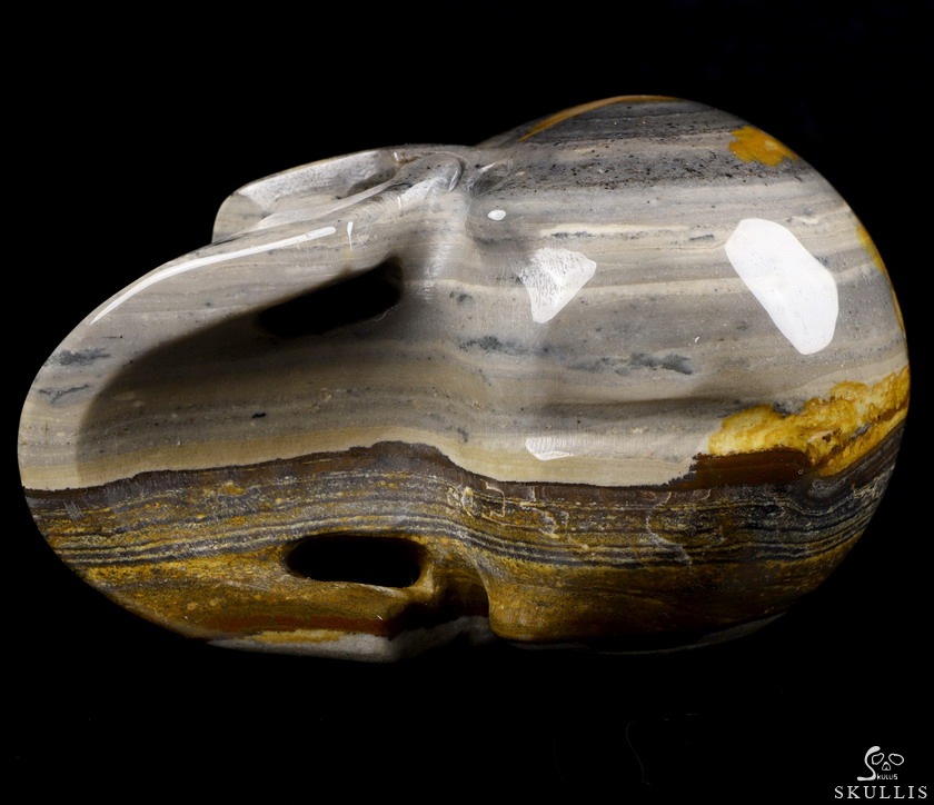Huge 5.1" Polychrome Jasper Carved Crystal Skull,Realistic, Crystal ...