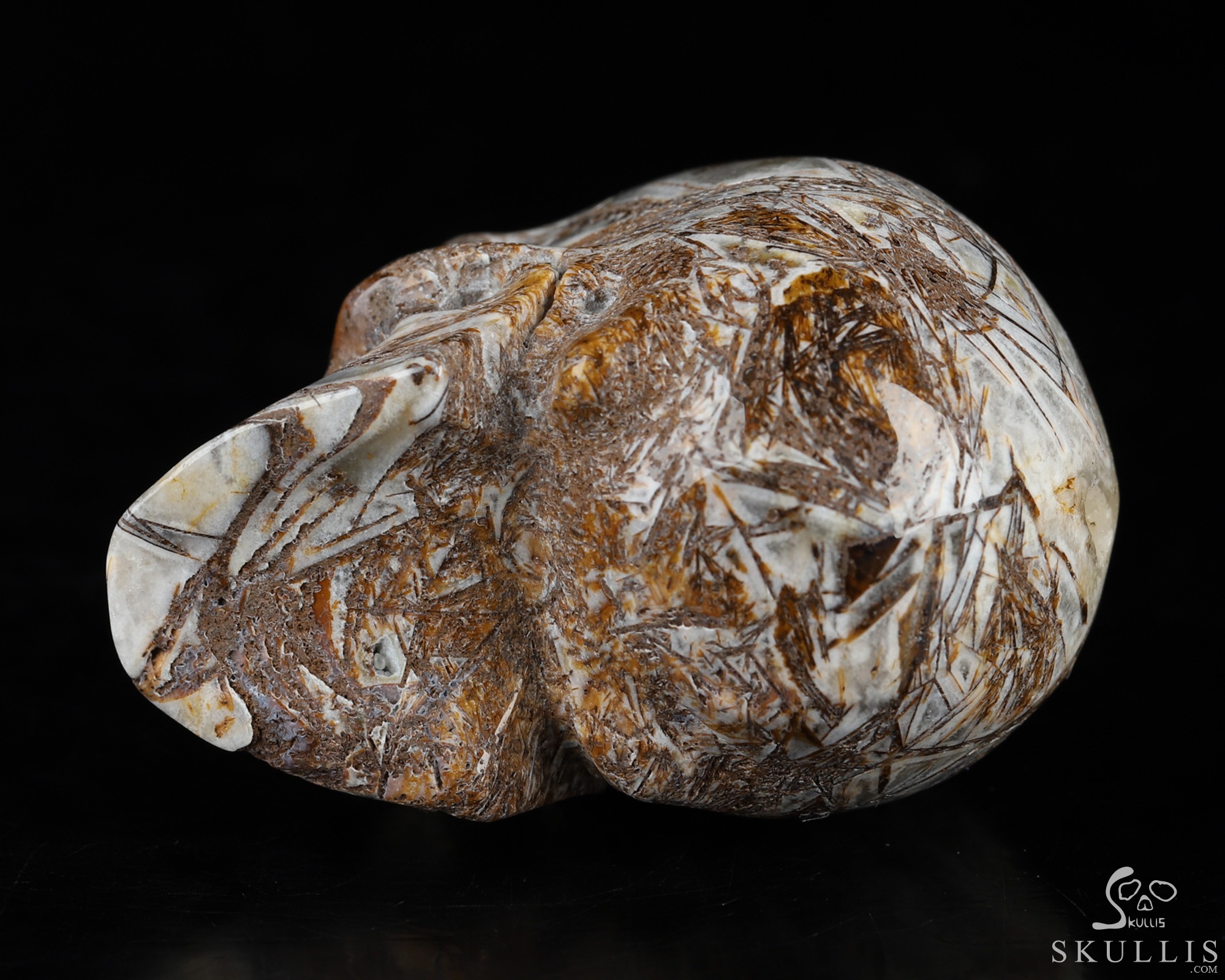 2.0" Tree Leaves Agate Hand Carved Crystal Skull, Realistic, Crystal ...