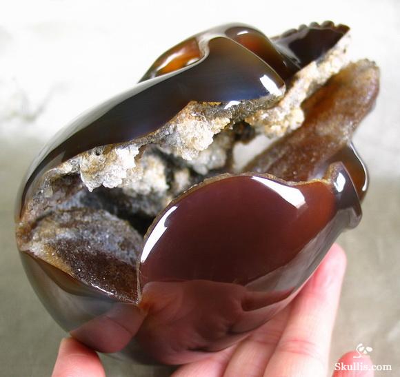 Rare, Huge 4.9" Inches Red Agate Geode Carved Crystal Skull, Realistic ...