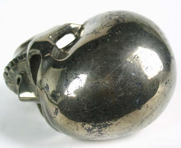 Huge 5.1" Pyrite Carved Crystal Skull, Realistic - Skullis Gemstone ...