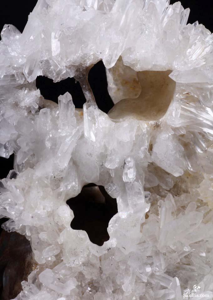 Stunnin 8.1" Druse Quartz Rock Carved Crystal Skull, Snake and Bones ...