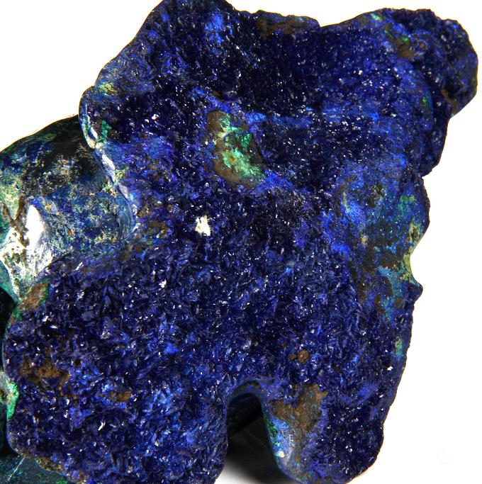 AMAZING UNIQUE Druse Huge 4.5" Azurite & malachite Carved Crystal Skull ...