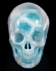 Gemstone, 2.7" Larimar Carved Crystal Skull, Super Realistic - Skullis ...