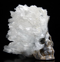 Nice Unique 3.5" Quartz Druse Carved Crystal Skull - Skullis Gemstone ...