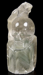 3.5" Phantom Quartz Rock Carved Crystal Skull - Skullis Gemstone ...