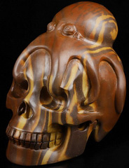 1.8" Australian Print Stone Carved Crystal Raven Skull - Skullis ...